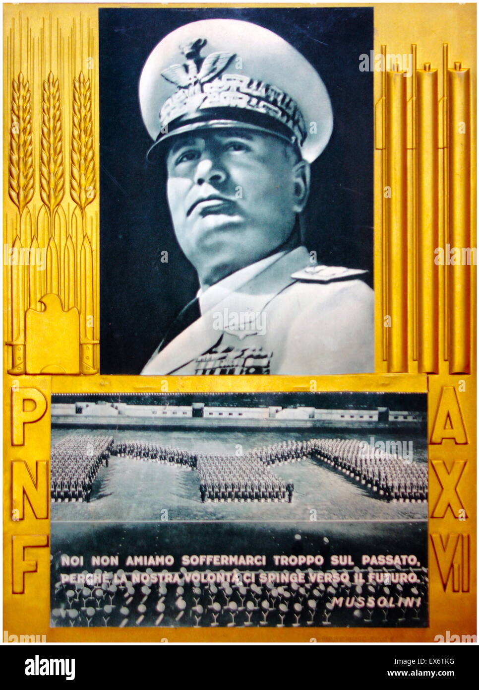 Benito Mussolini (1883 – 28 April 1945) Italian politician depicted on ...