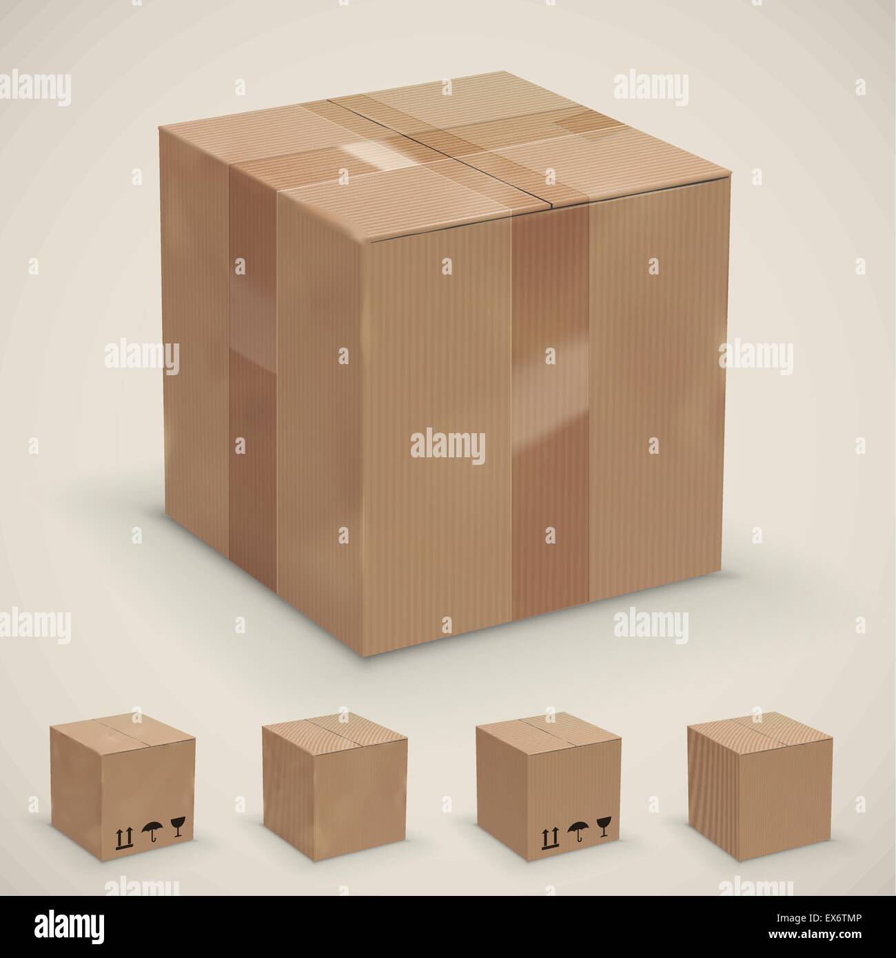 Worn cardboard boxes hi-res stock photography and images - Alamy