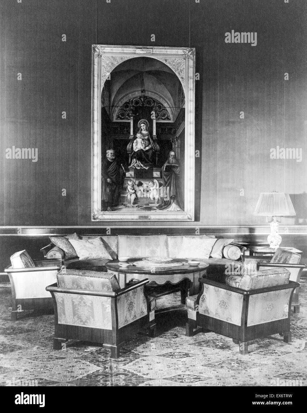 Interior view of the principal administrative office, in Hitler's Reich ...