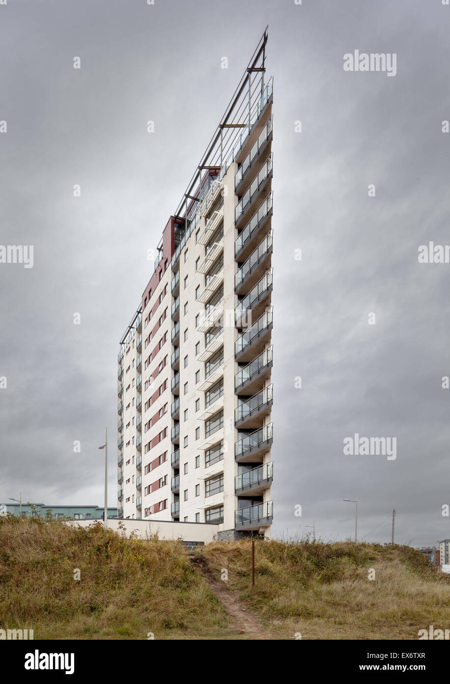 Aurora Building, Swansea Point, Wales Stock Photo - Alamy