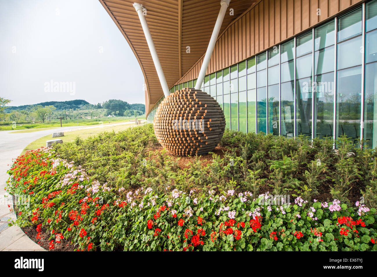 Ecorium and the wooden ball Stock Photo - Alamy