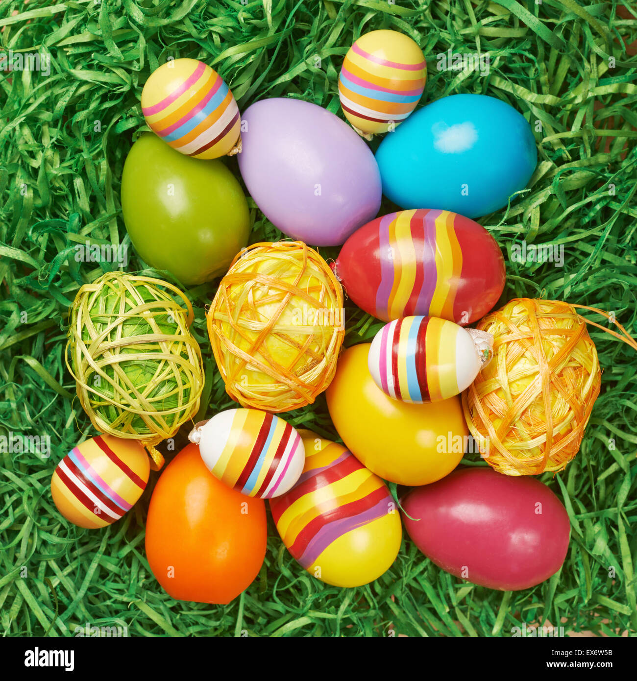 Multiple colorful Easter eggs Stock Photo - Alamy