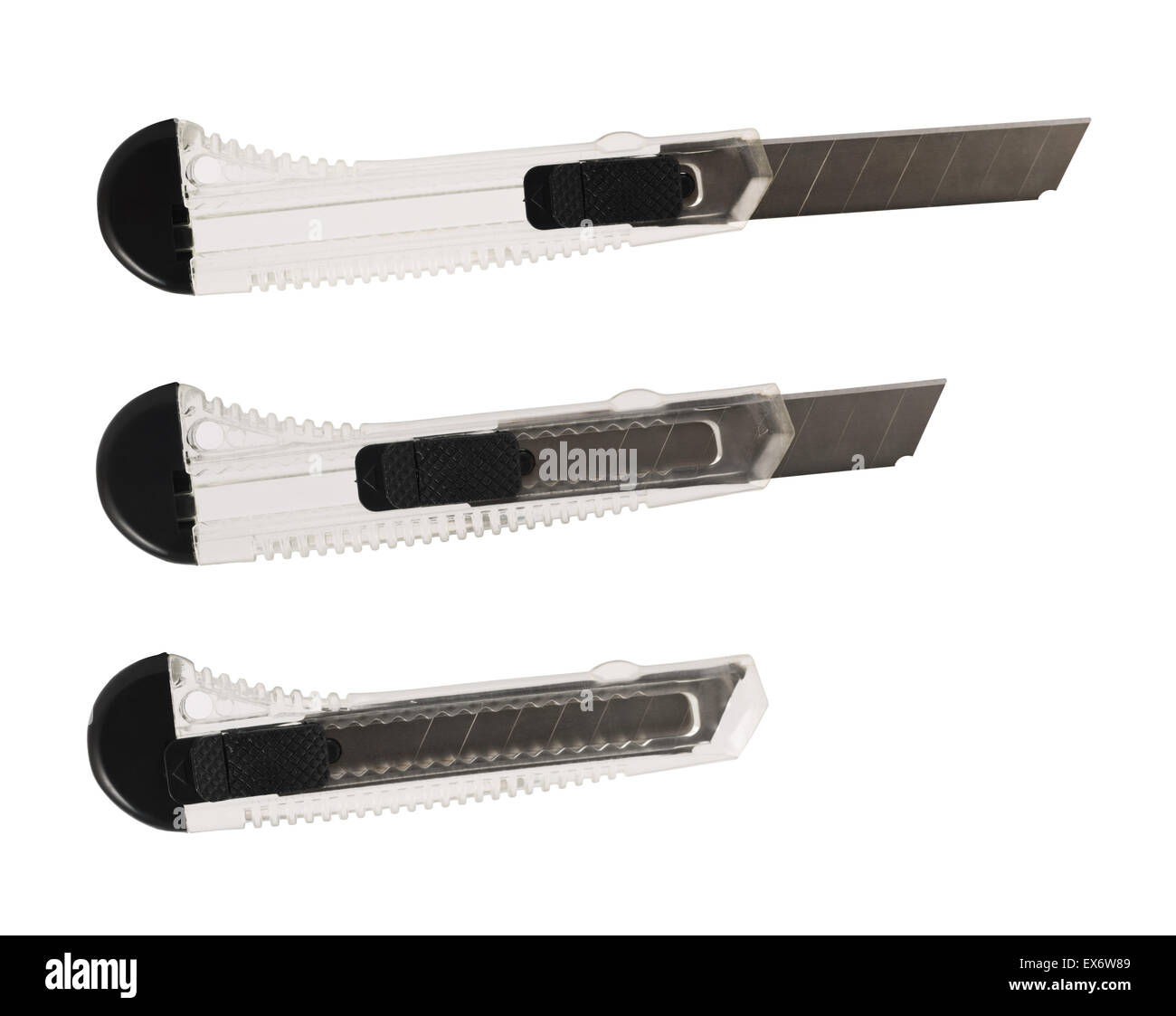 Segmented blade utility knife isolated Stock Photo - Alamy