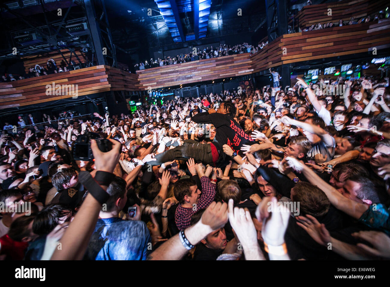 MOSCOW, RUSSIA - 6 DECEMBER, 2014 : Live concert of american rapper ...