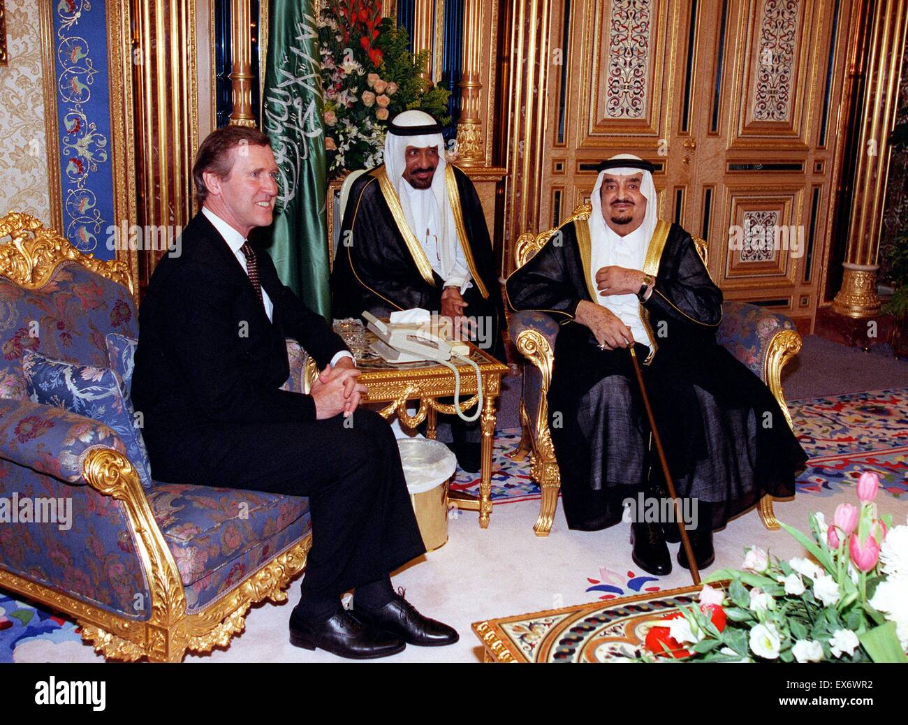 Secretary of Defence William S. Cohen (left) meets with King Fahd bin ...
