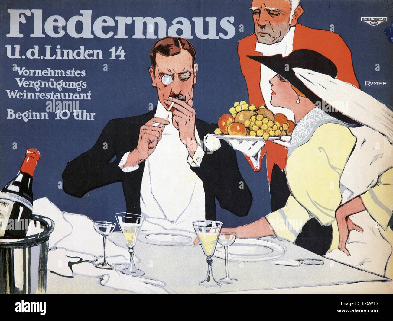 Fledermaus by Fritz Rumpf, ca. 1914 Stock Photo - Alamy