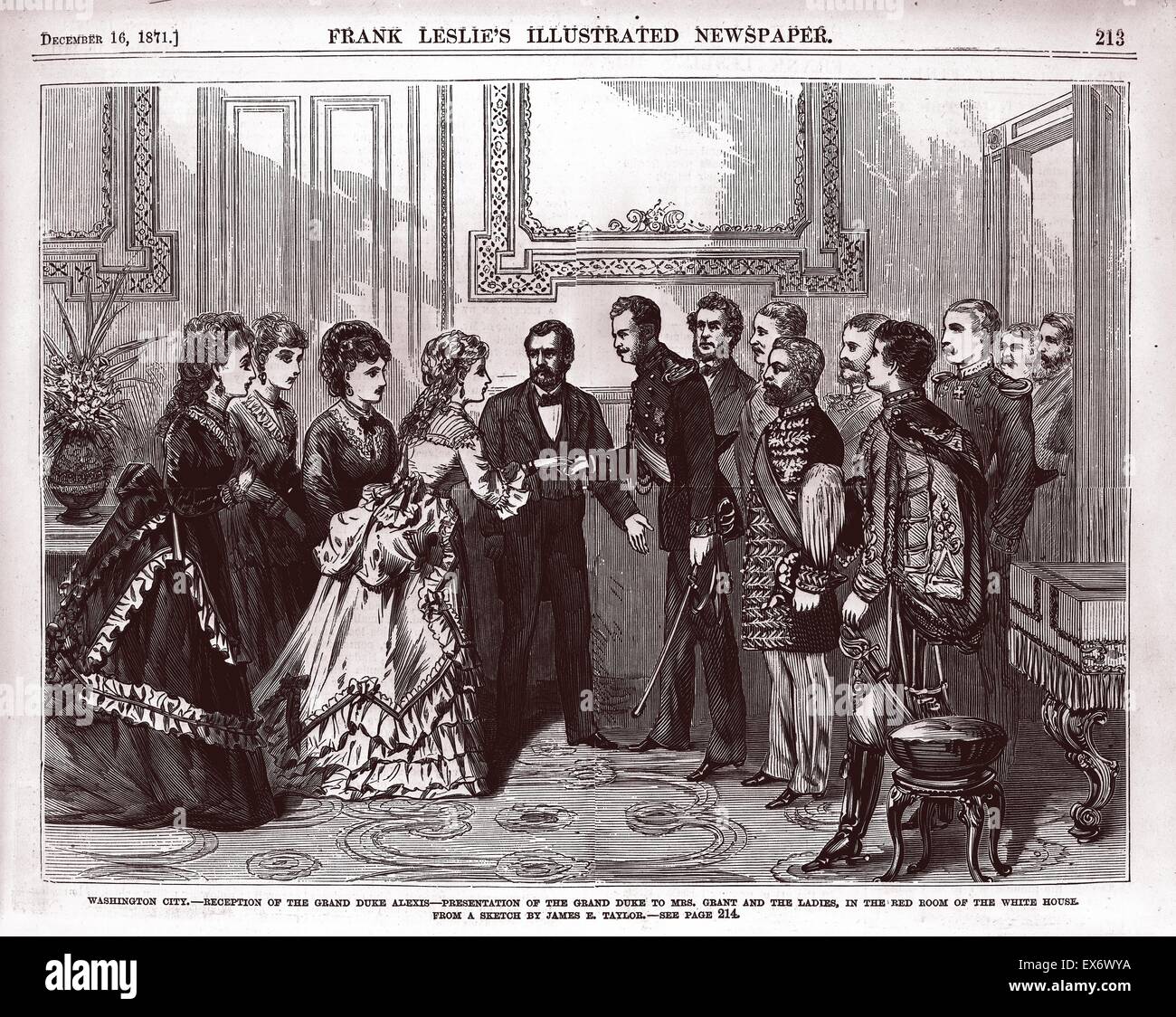 Engraving of the presentation of the Grand Duke Alexei Aleksandrovich ...