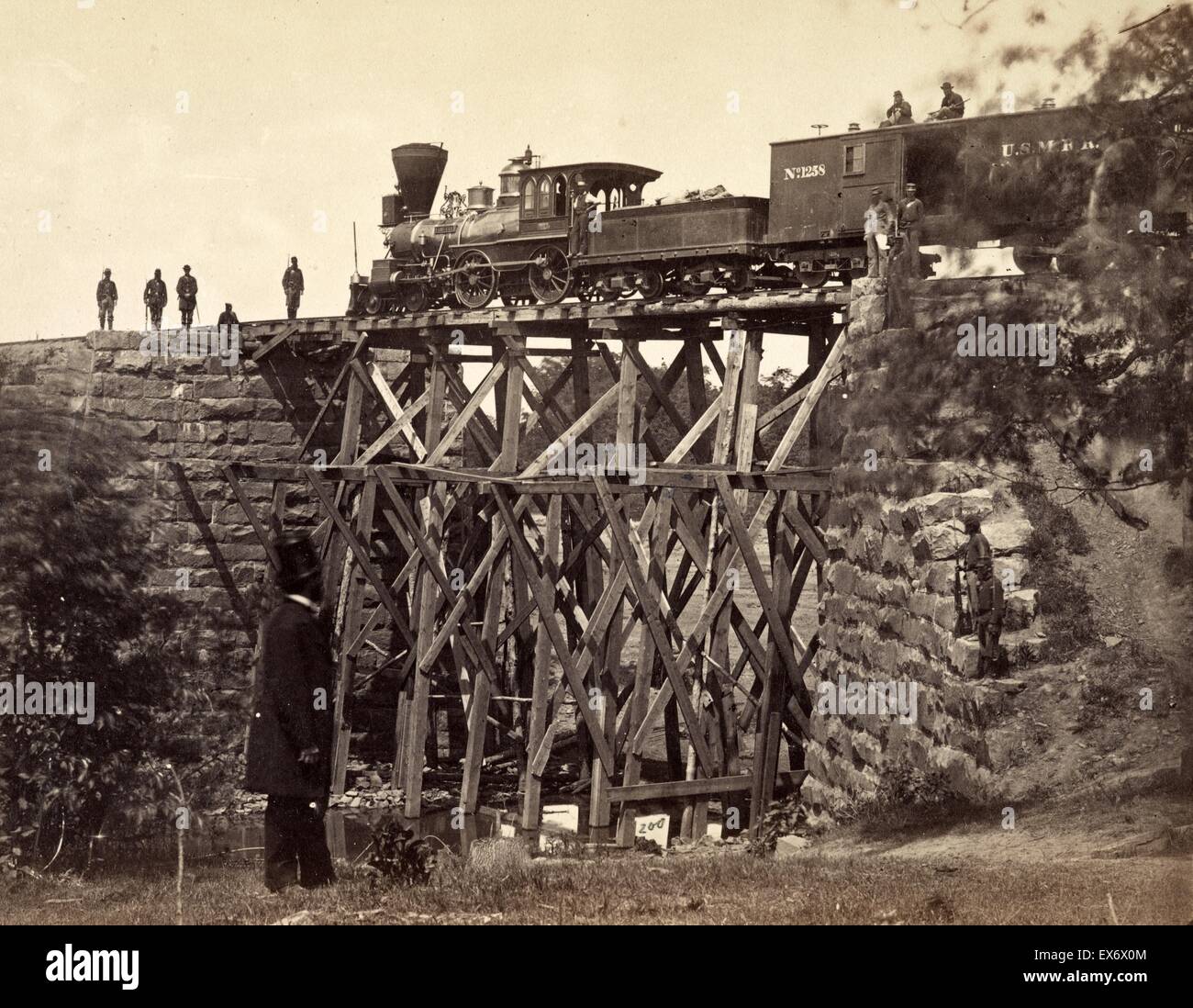 19th century railroad on bridge hi-res stock photography and images - Alamy
