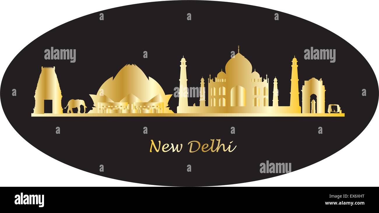 city of skyline new delhi Stock Vector Image & Art - Alamy