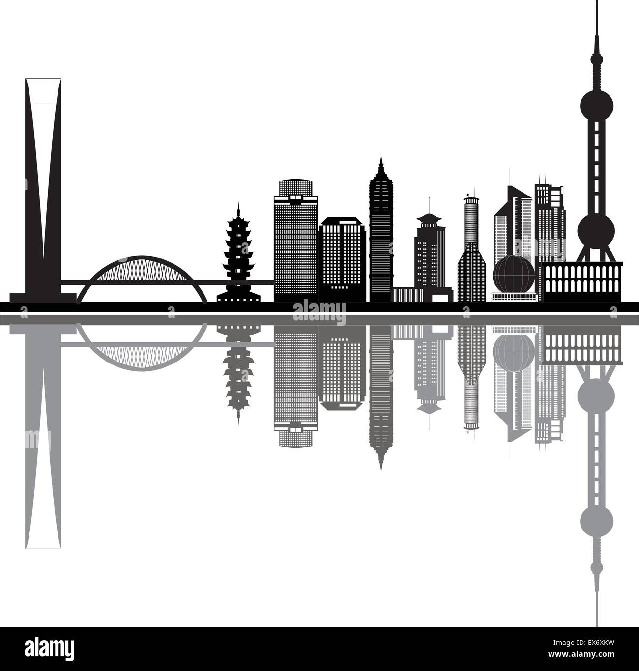 city of skyline shanghai Stock Vector Image & Art - Alamy