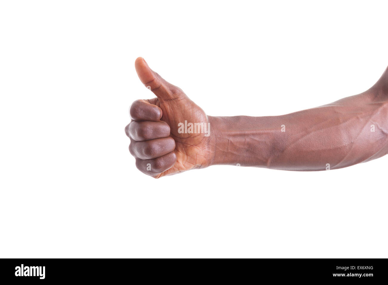 African american hand making thumbs up gesture - Black people Stock ...