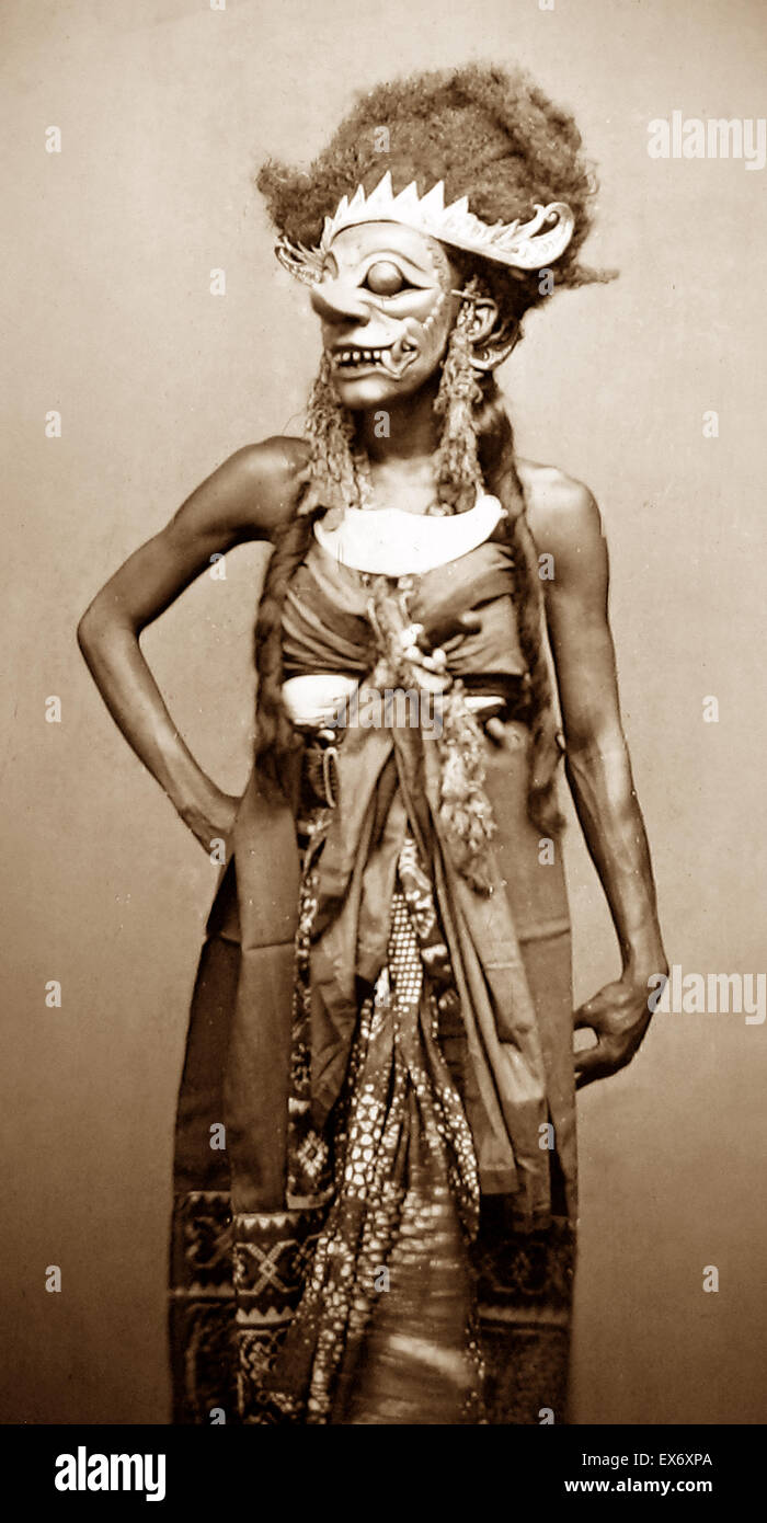 A Masquer, Java - pre-1900 Stock Photo - Alamy