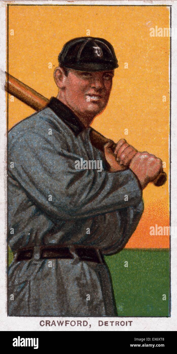 Sam Crawford, Detroit Tigers, baseball card portrait. Sponsor: American ...