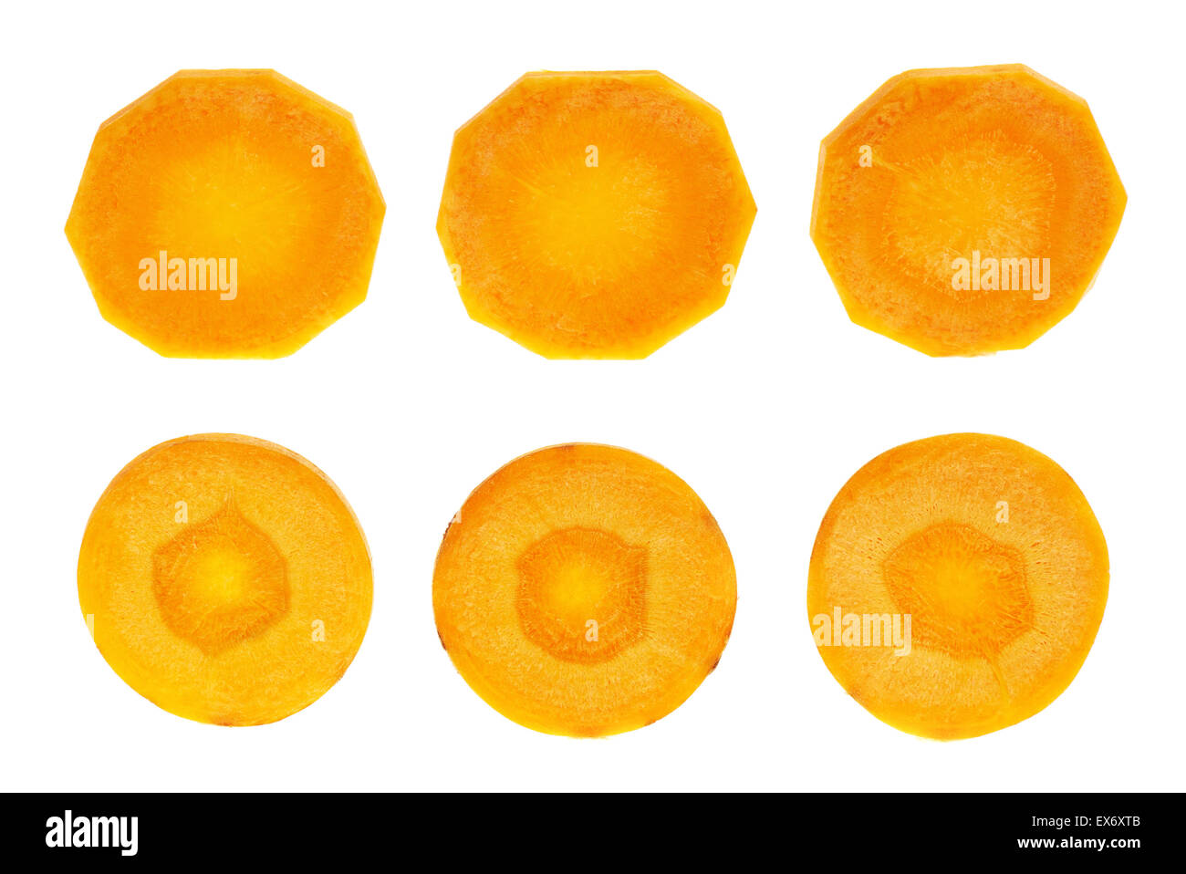 Round slices of carrots Stock Photo - Alamy