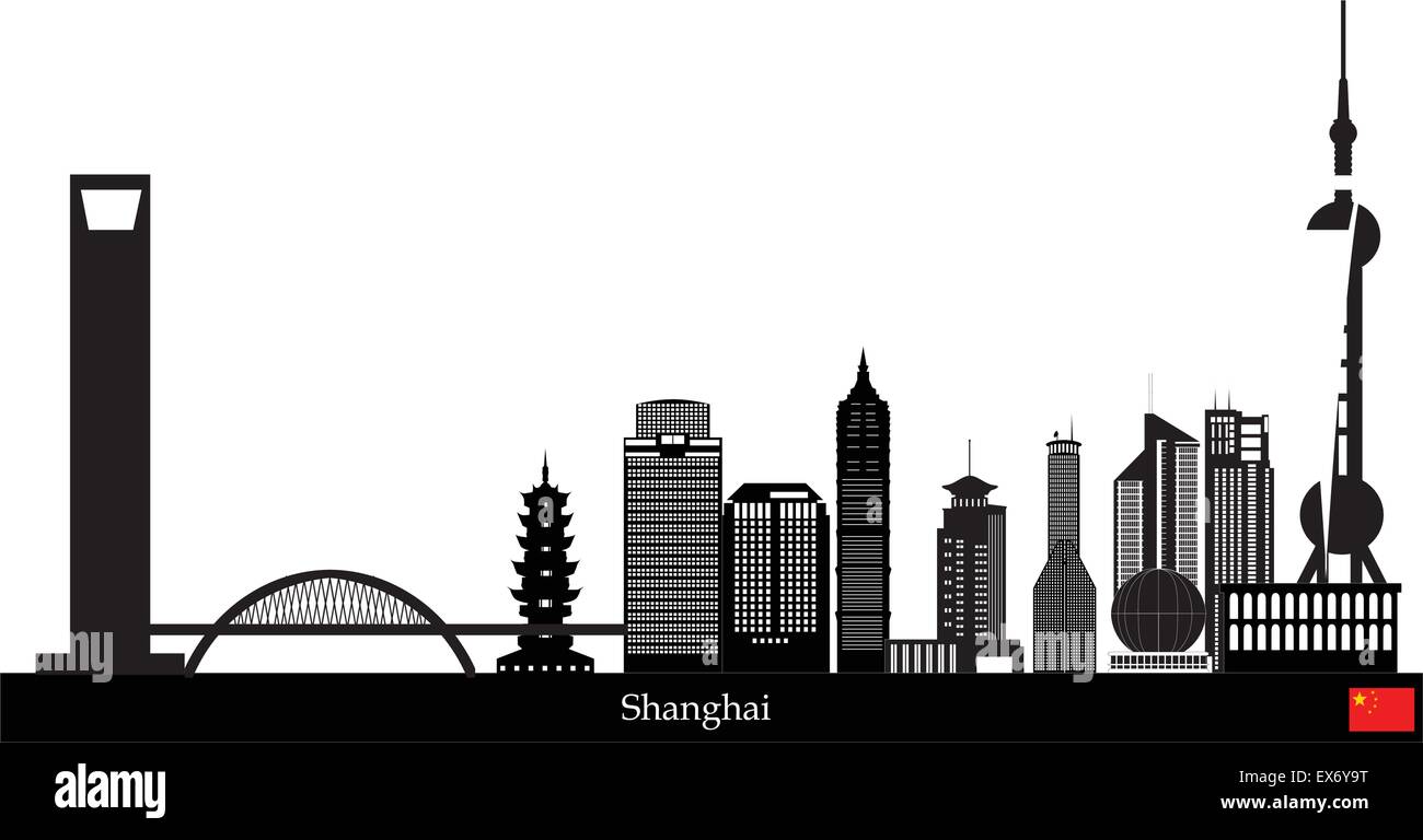 city of skyline shanghai Stock Vector Image & Art - Alamy