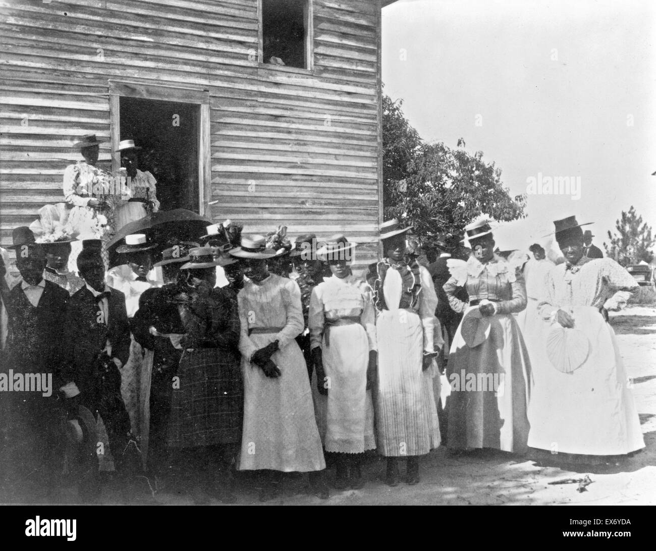 African Americans posed outside of church. Negro life in Georgia, U.S.A ...