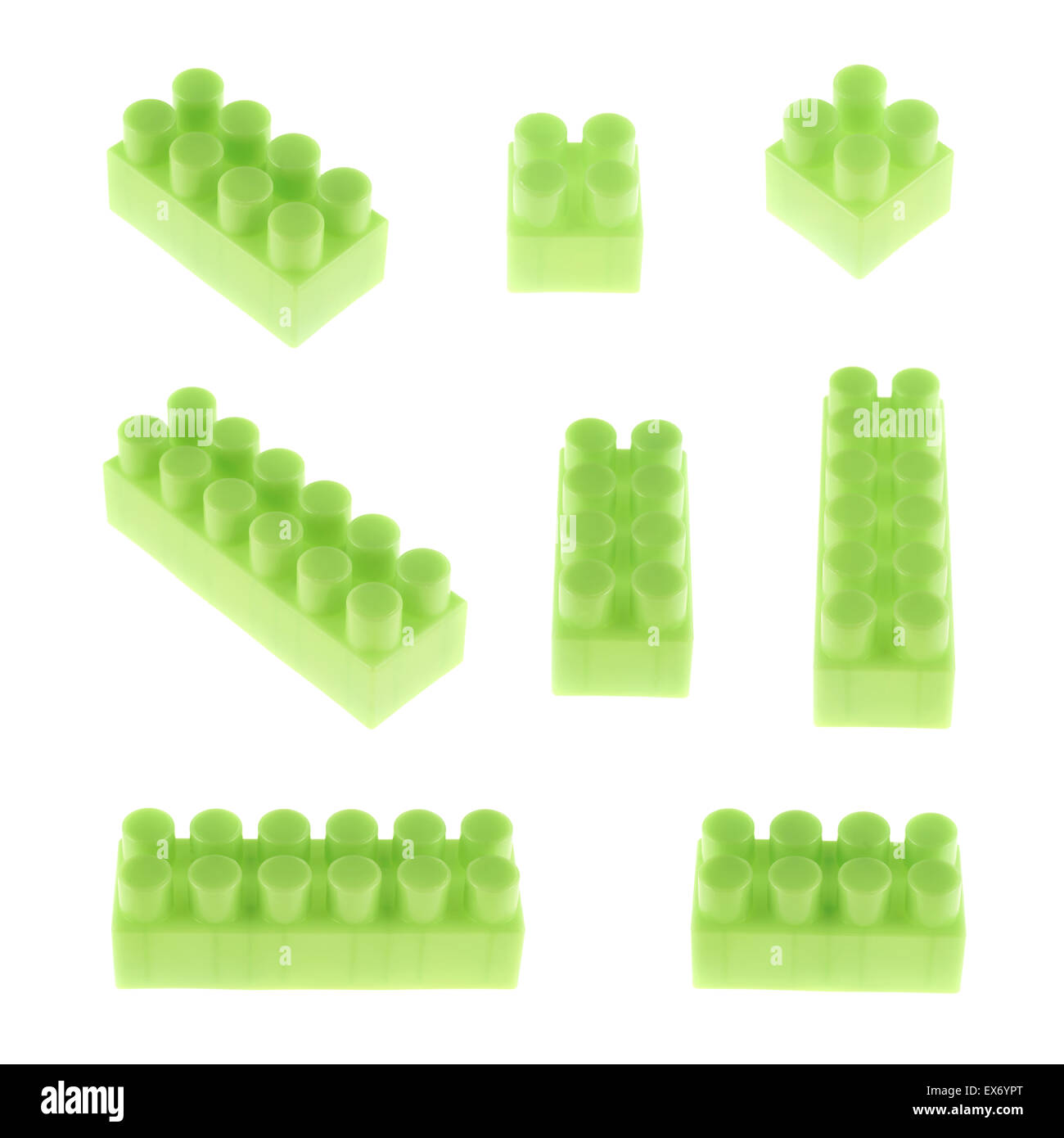 Set of toy construction blocks isolated Stock Photo - Alamy