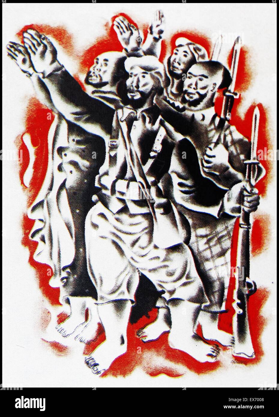 Poster showing loyalist (republican) colonial soldiers from Morocco ...