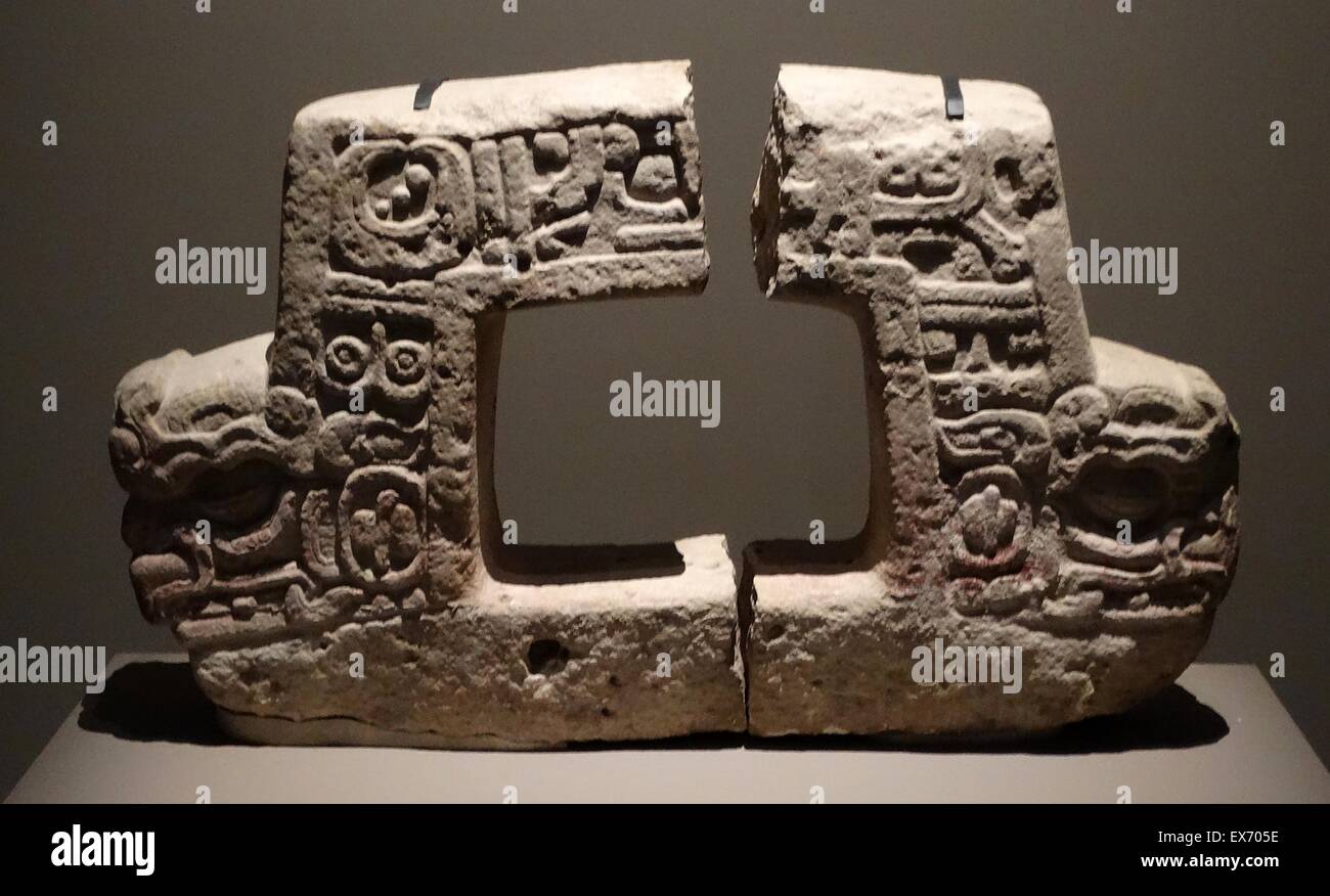 Mayan two-headed altar, representing the bird Muwaan, associated with ...