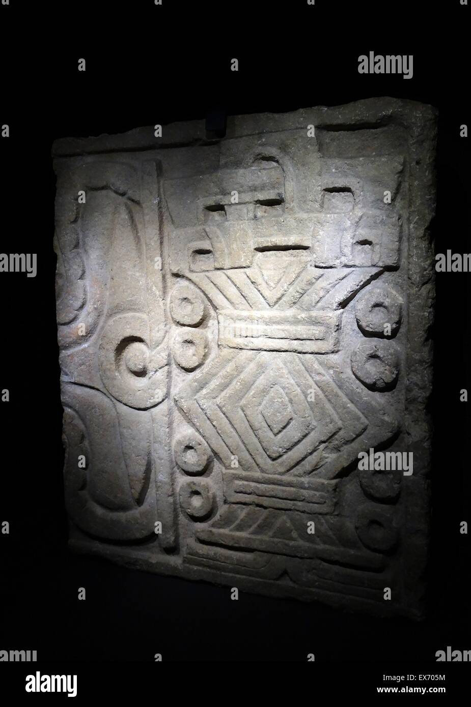 Post-classical Mayan ornamental stone panel, with the sign of Venus ...