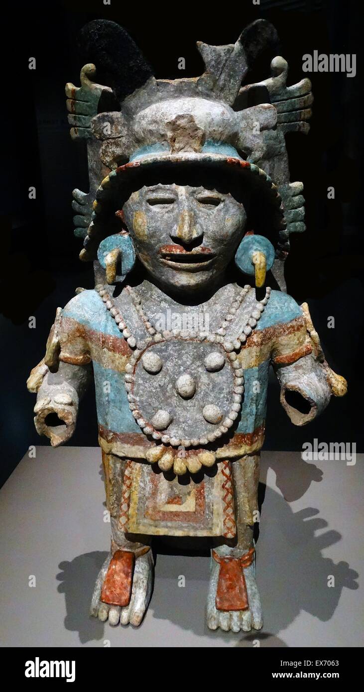 post-classical, Mayan, Anthropomorphic (ceramic) incense burner ...