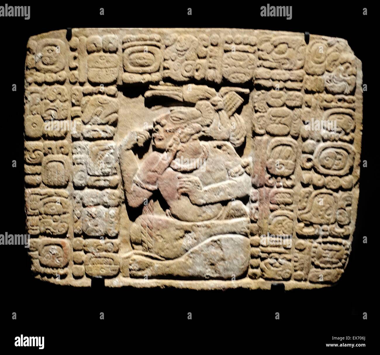 Mayan monument 175, from a royal tomb at Tonina, Chiapas, Yucatan ...