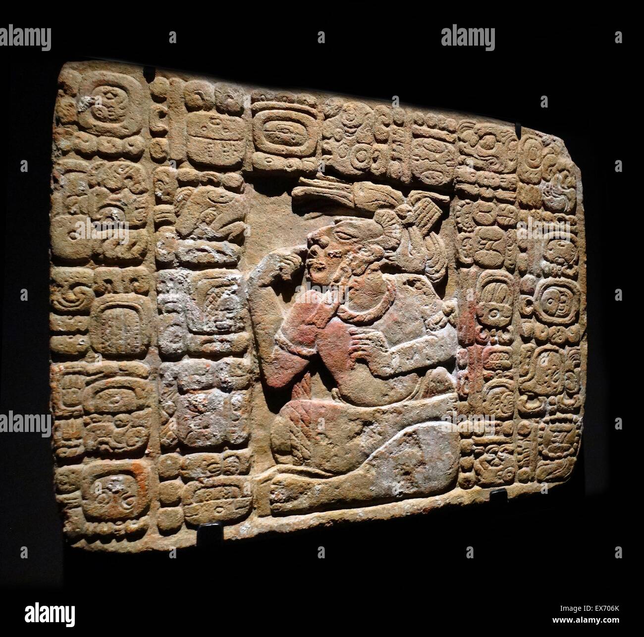 Mayan monument 175, from a royal tomb at Tonina, Chiapas, Yucatan ...