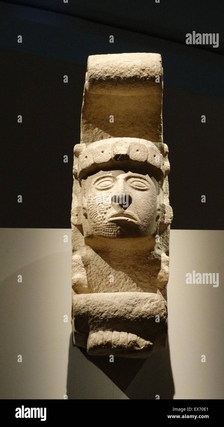 The Queen of Uxmal. Sandstone Mayan Architectural finial (900-1000 A.D ...