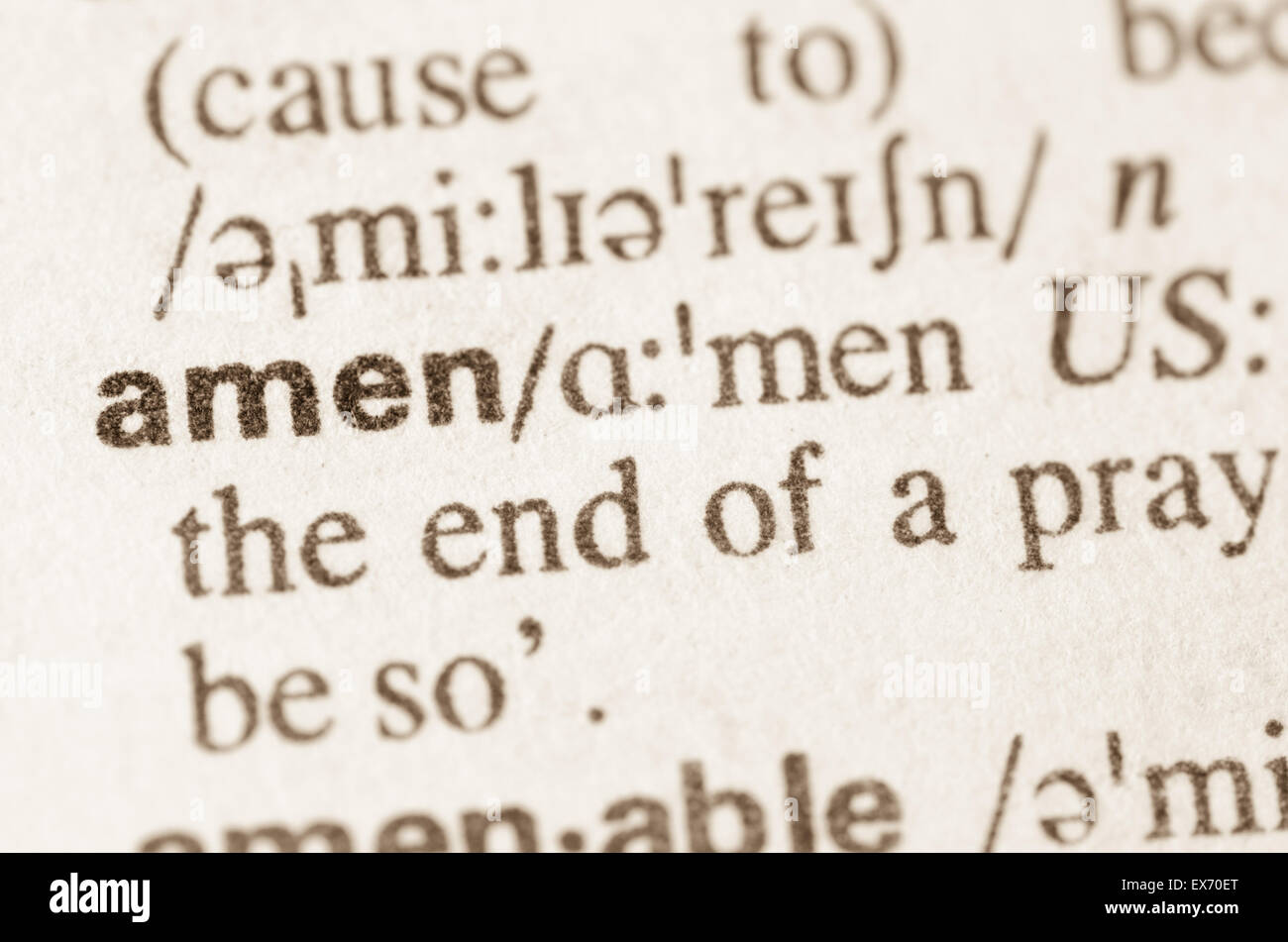 Amen hi-res stock photography and images - Alamy