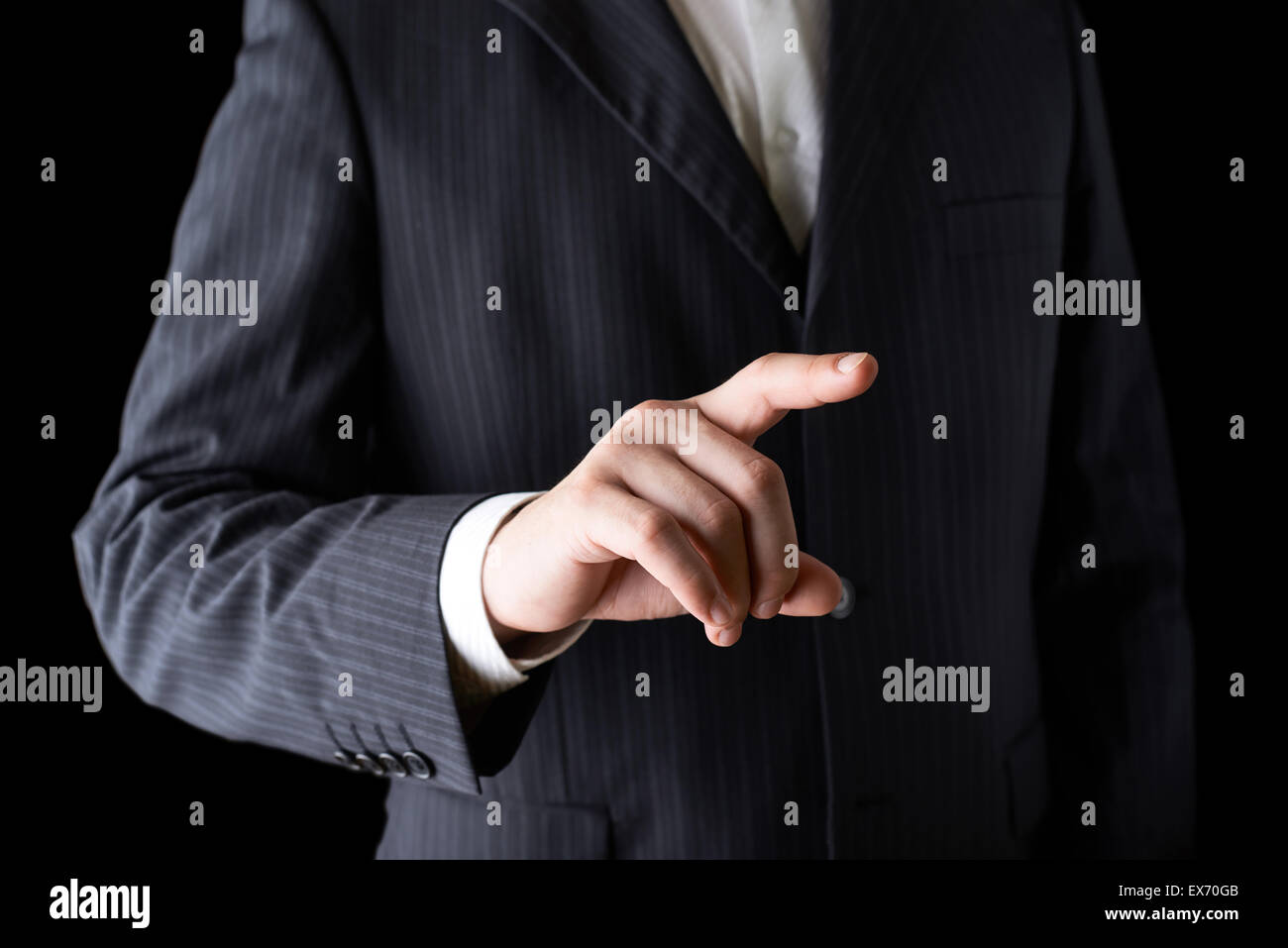 Black male pointing hand hi-res stock photography and images - Alamy