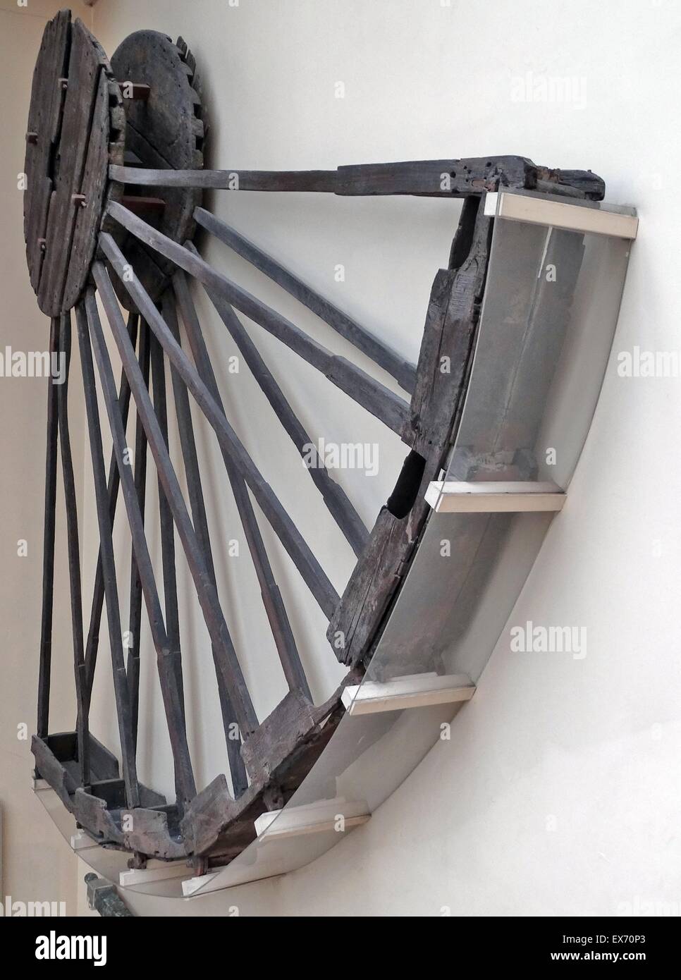 Part of a wooden wheel for draining a mine. Roman Empire 1st or 2nd ...