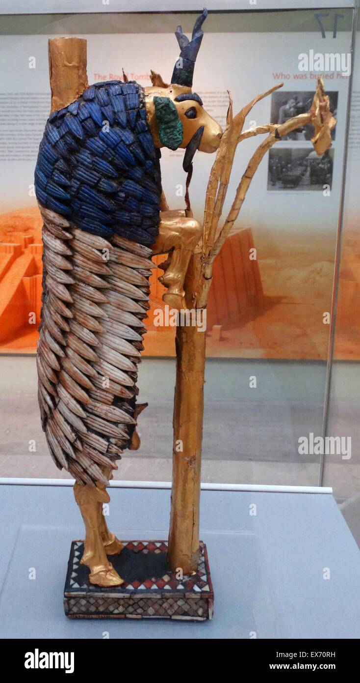 statuette of a Ram in a Thicket. inlaid wood, silver, shell, limestone ...