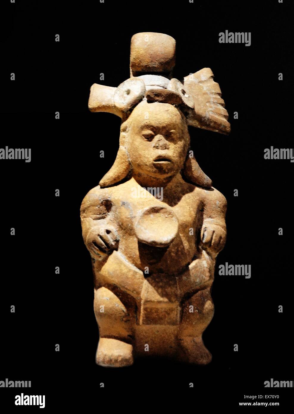 Mayan ceramic figurine representing a dwarf. From Mexico. 600-900 AD ...