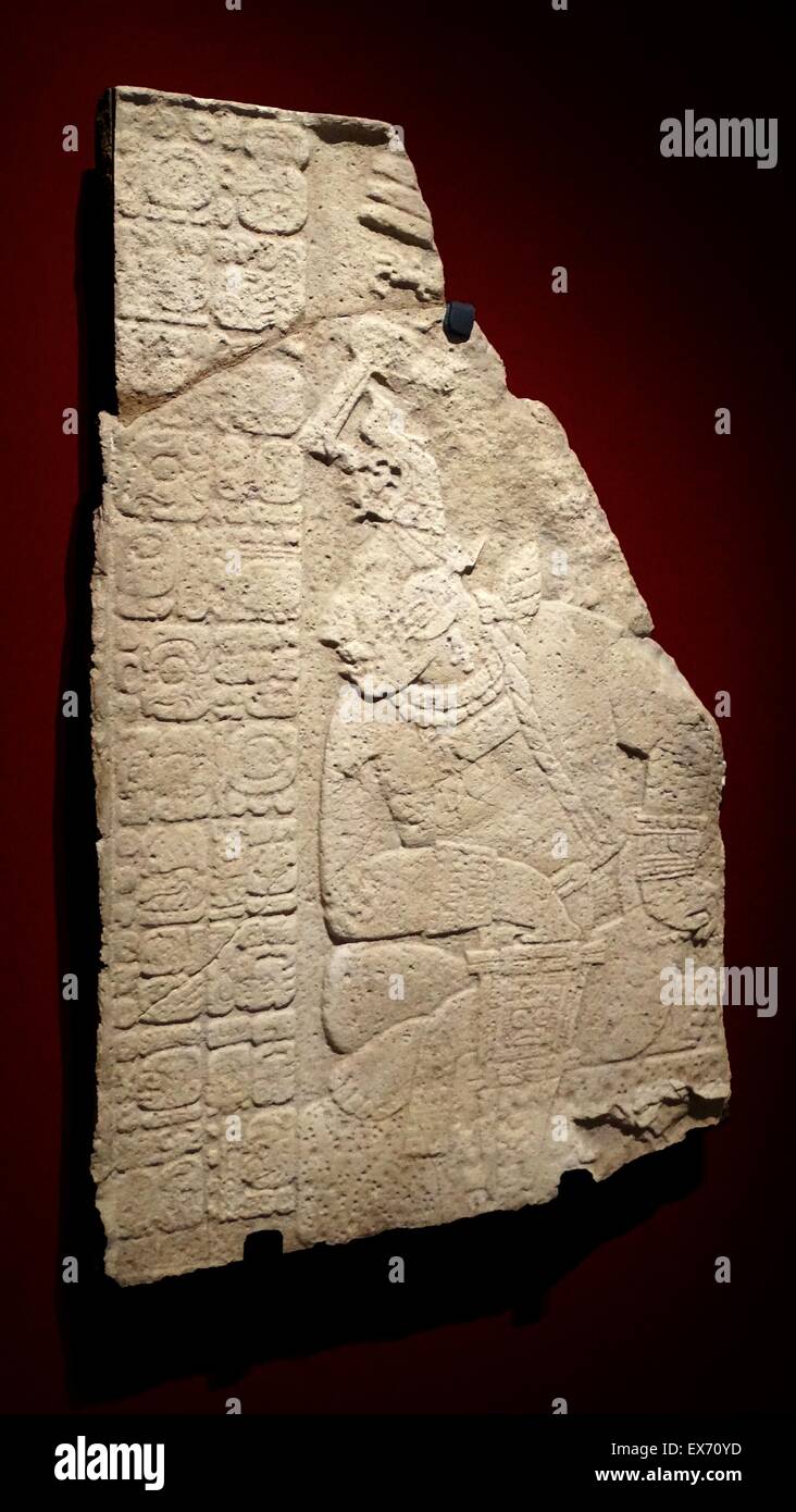 Mayan Stele No 1 (fragment) from La Mar, Ocosingo, Chiapas (600-900CE ...