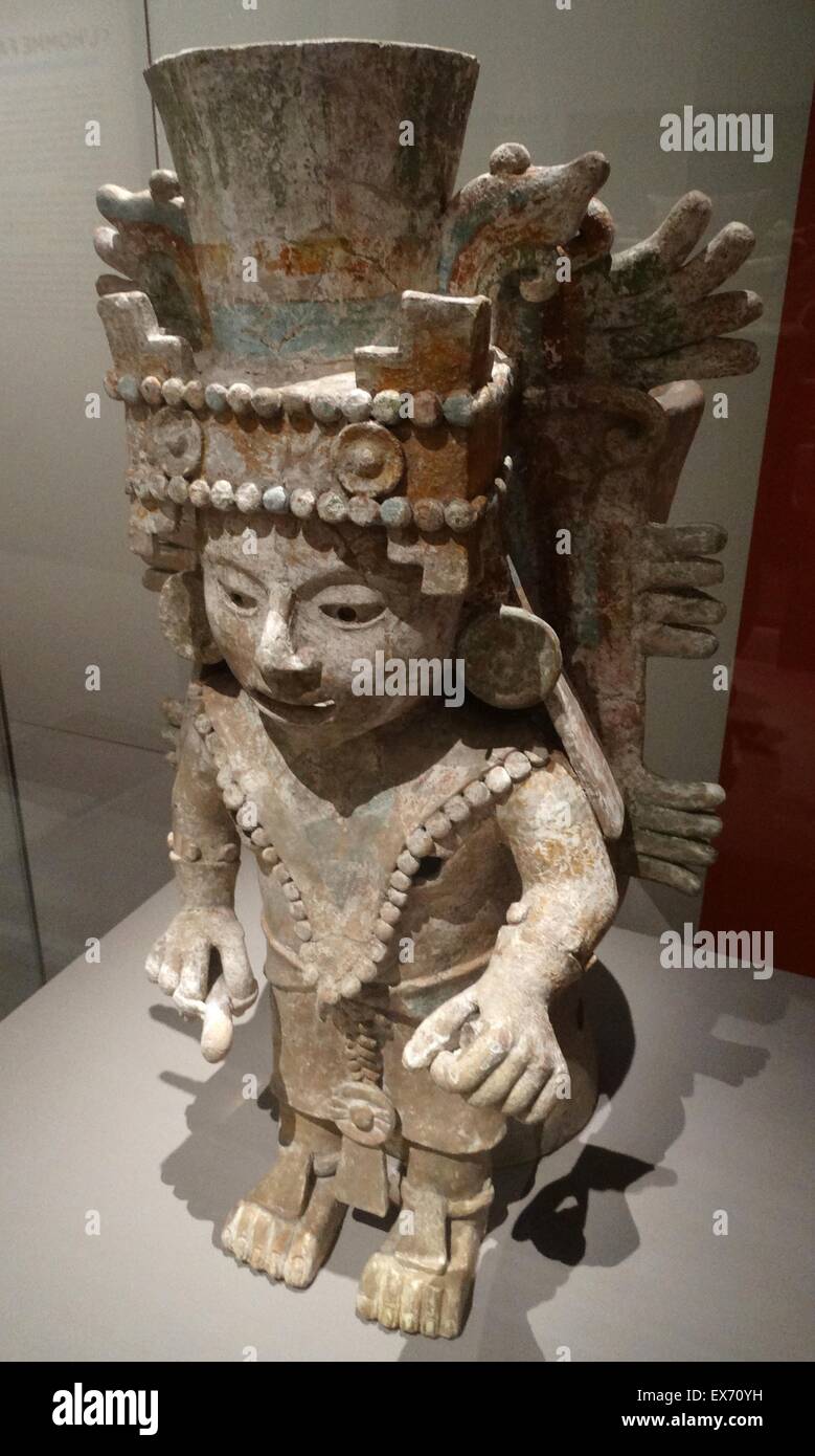 Post-classic Mayan, ceramic Incense burner, representing a female ...