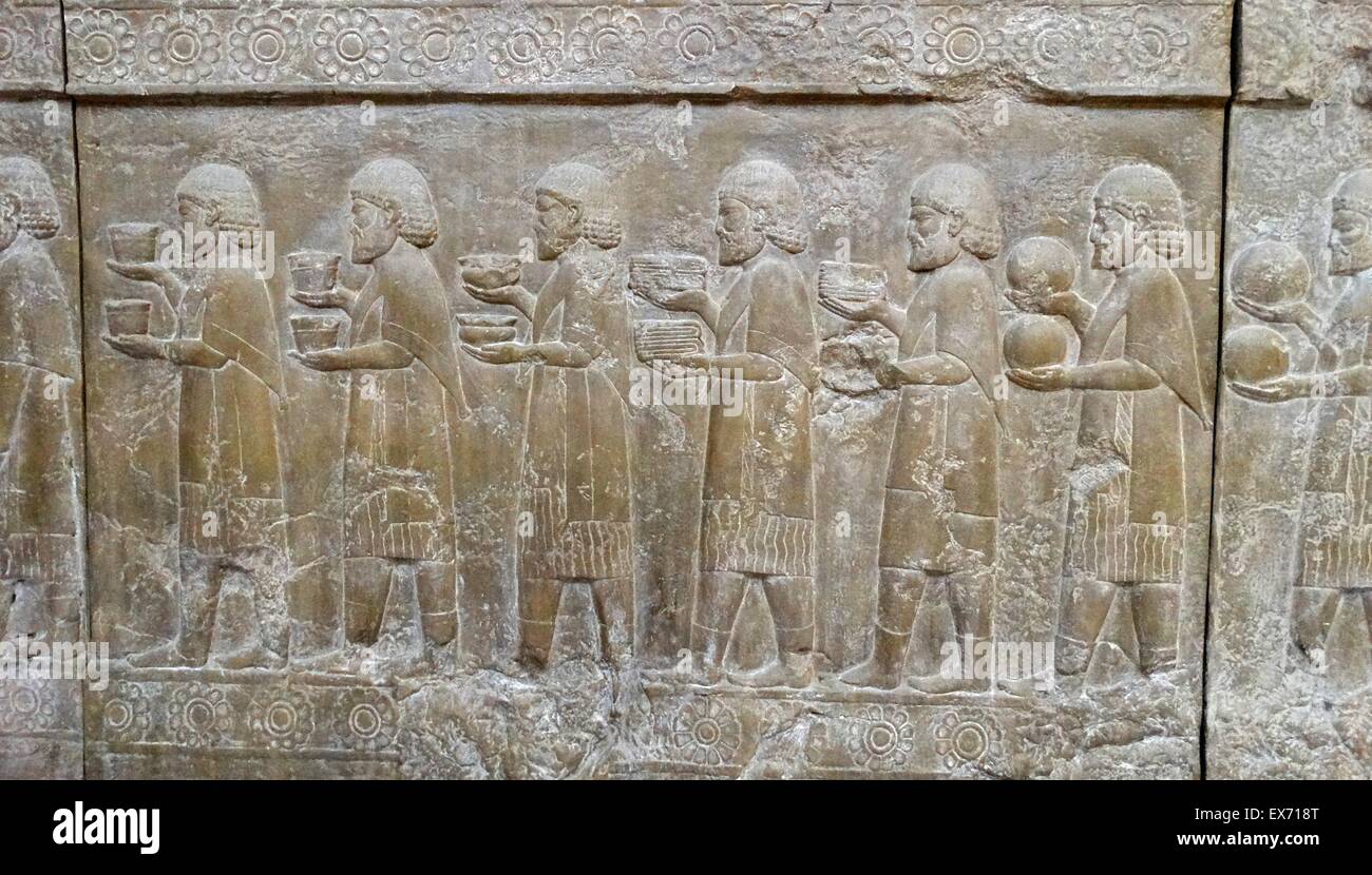 Frieze from a wall at Palace in Persepolis, a Royal Achaemenid city in ...