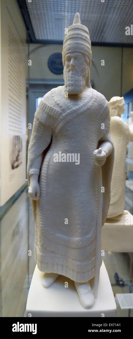 Assyrian-style reproduction in white porcelain, from 1860 depicting ...