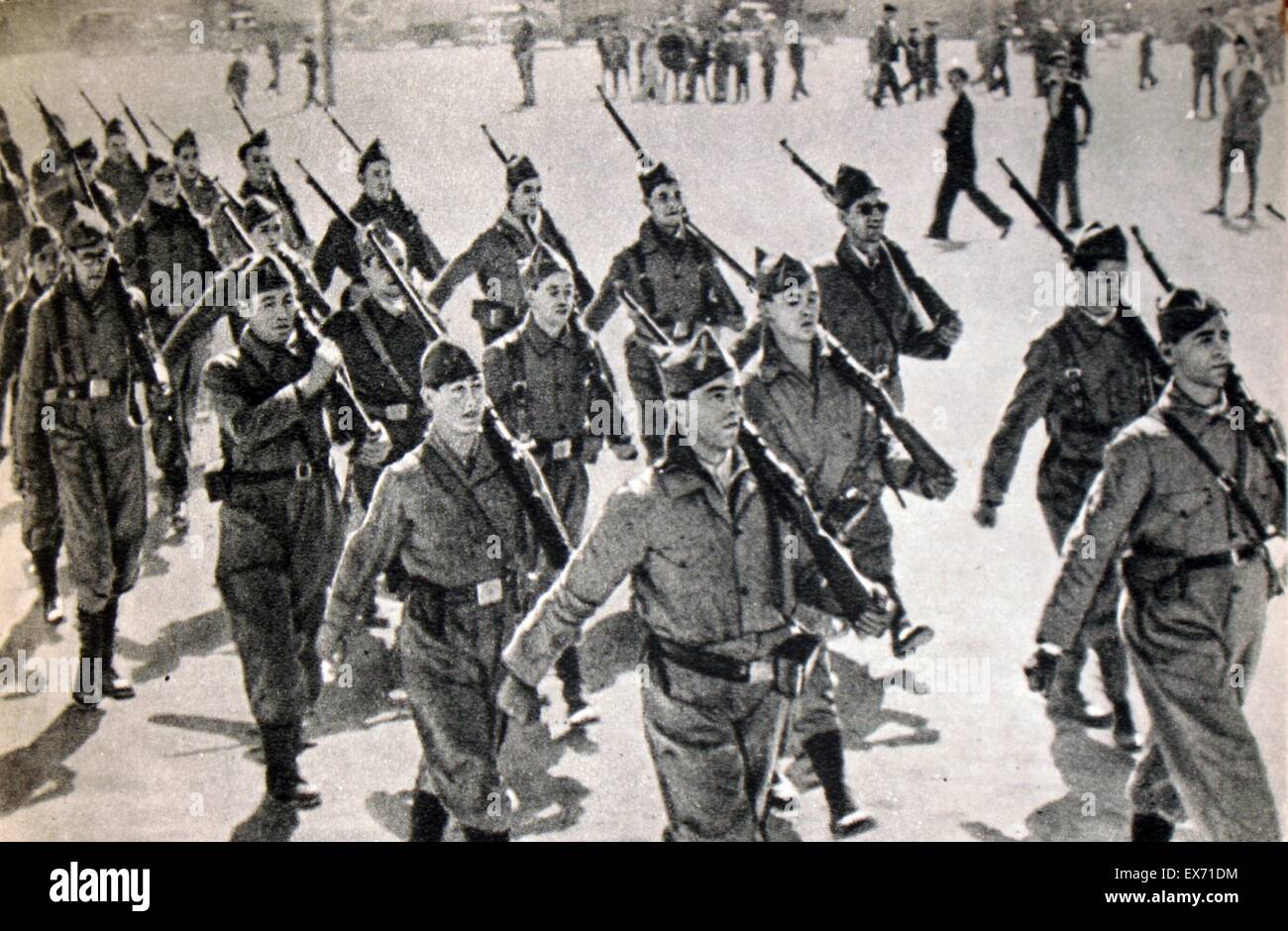 Russian volunteers for the Republican army, in Spain 1936. during the ...