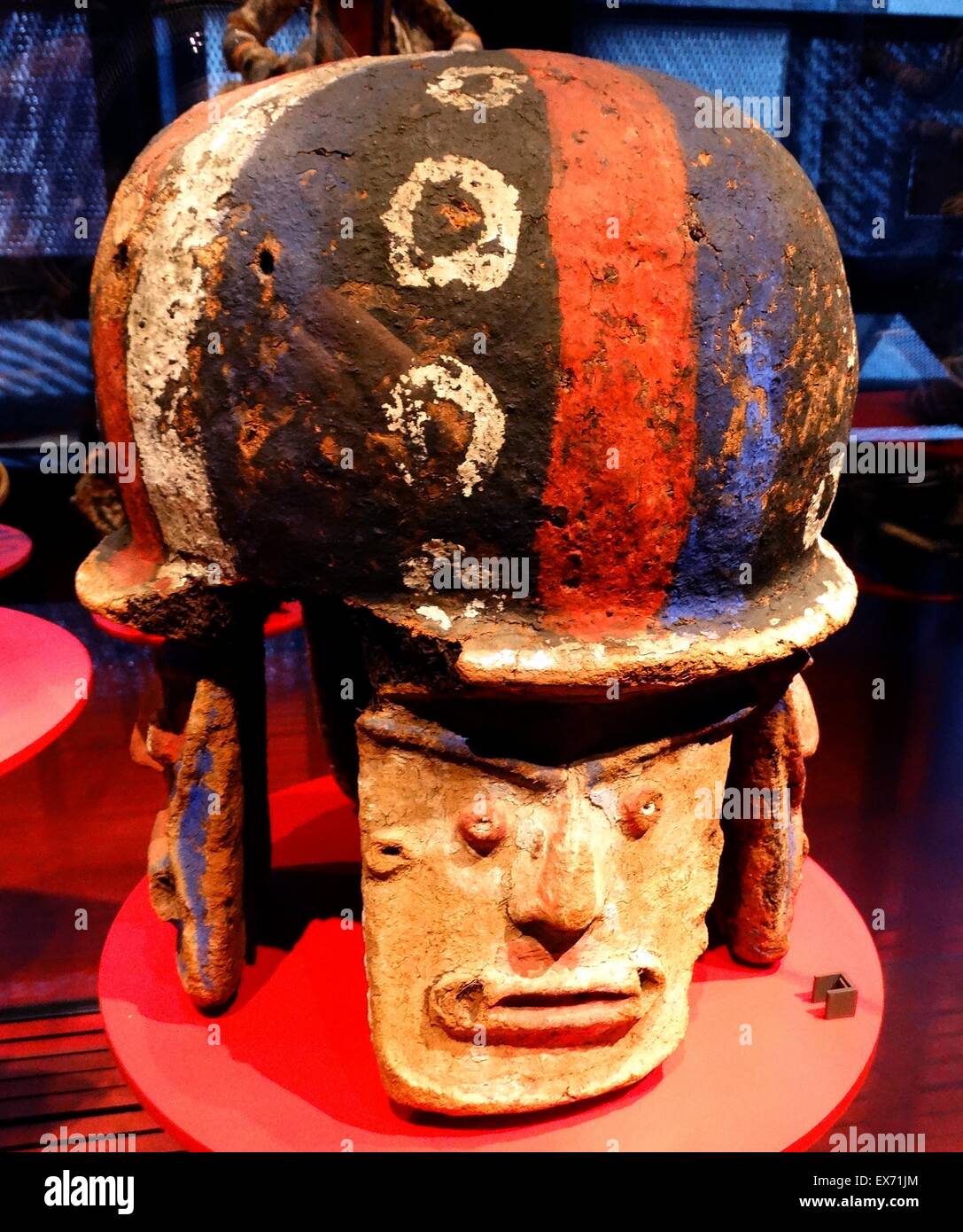 Wooden tribal mask from Malekula Island the second-largest island in ...