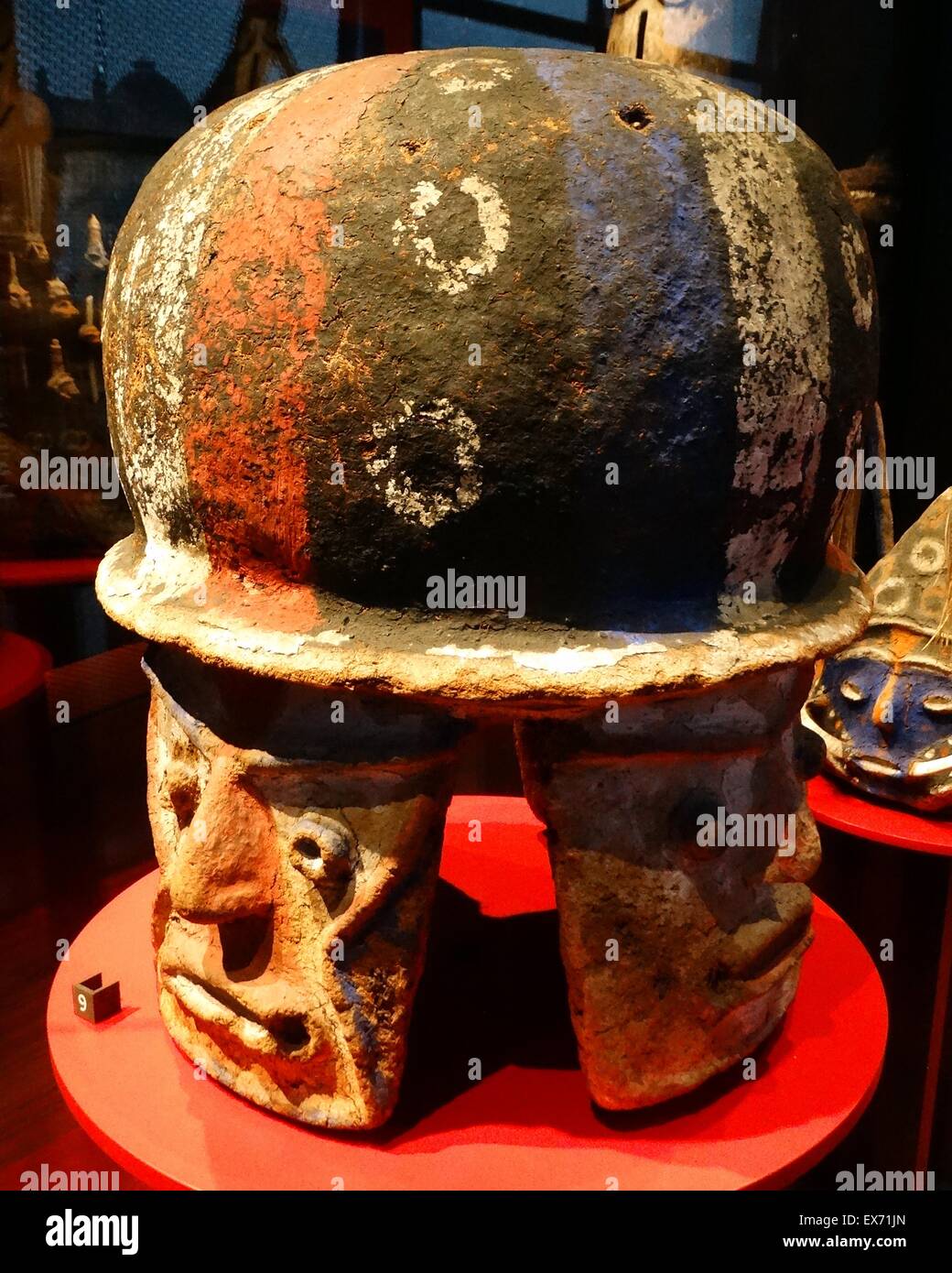 Wooden tribal mask from Malekula Island the second-largest island in ...