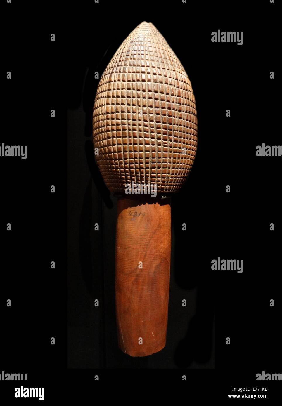 New Caledonia bark cloth beater made from wood. Late 19th century. New ...