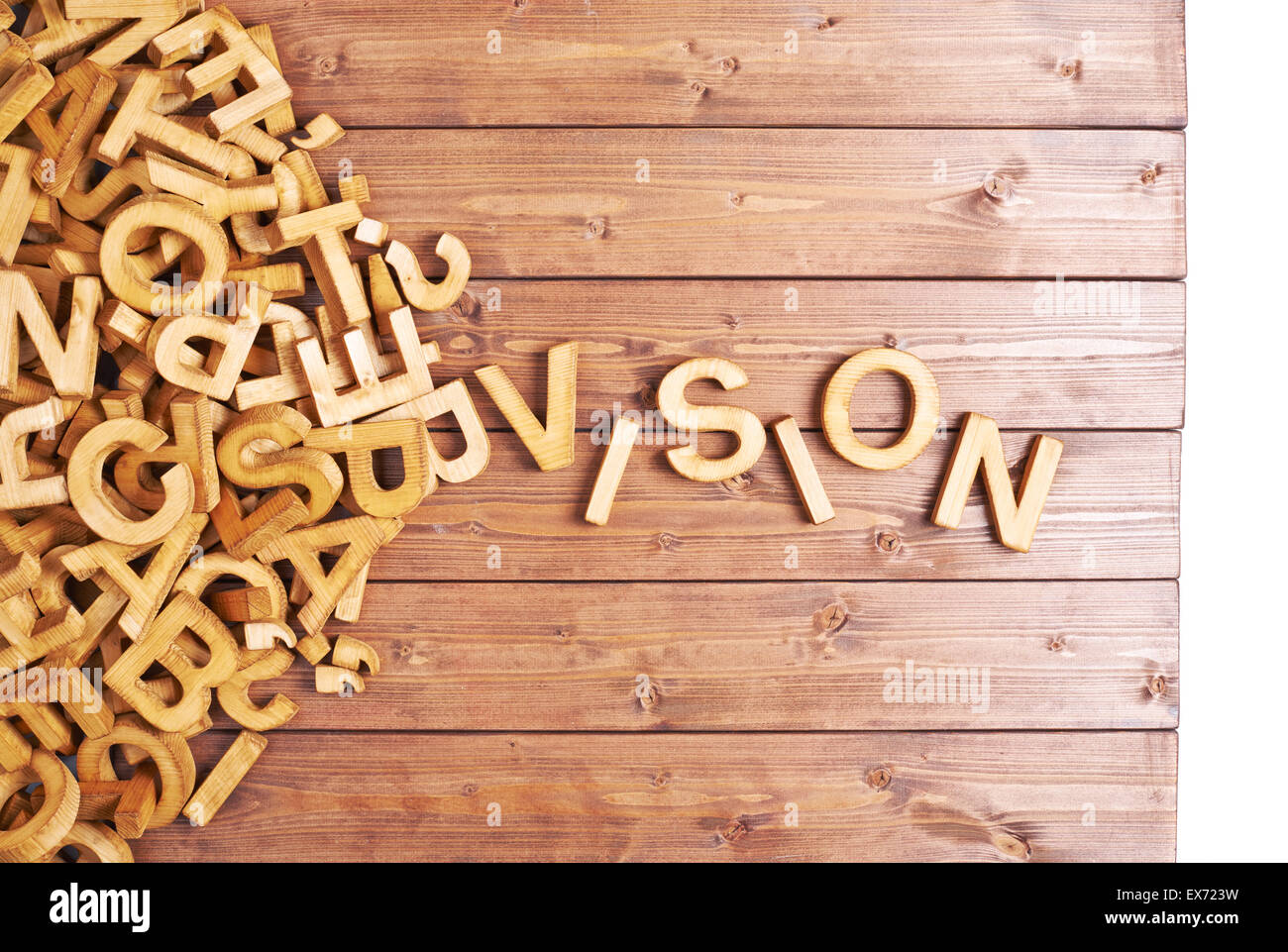 Word vision made with wooden letters Stock Photo - Alamy