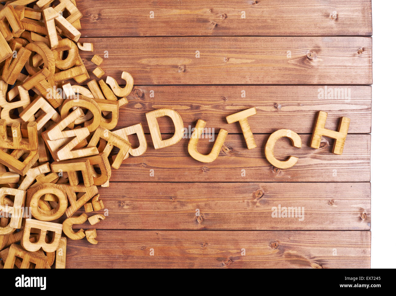 Word dutch made with wooden letters Stock Photo - Alamy