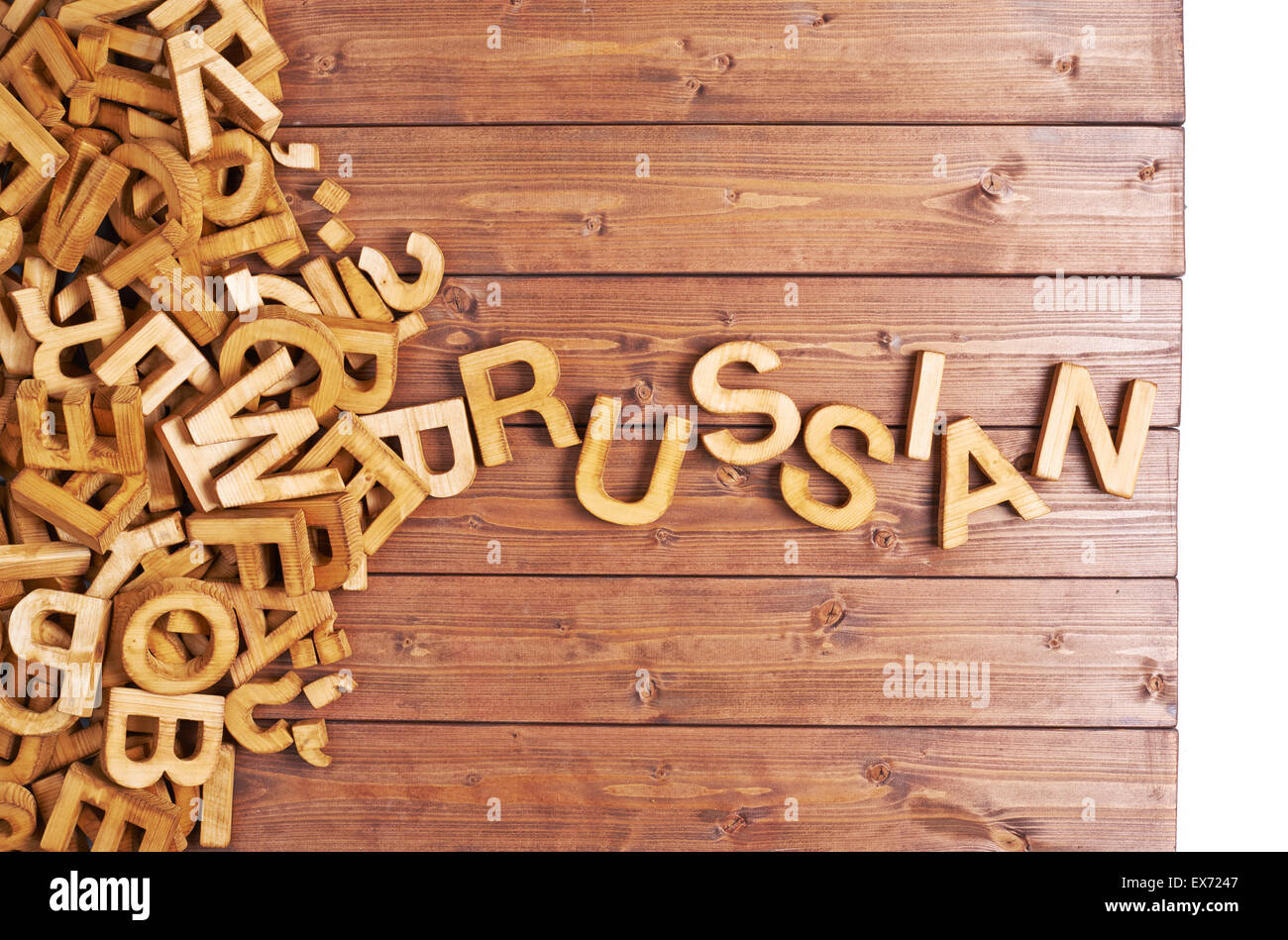 Word russian made with wooden letters Stock Photo - Alamy
