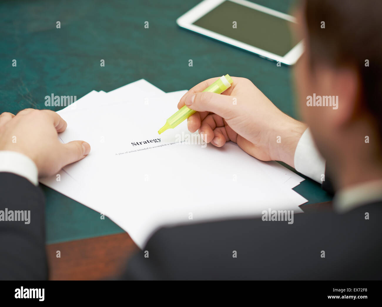 Marking words in a strategy definition Stock Photo - Alamy