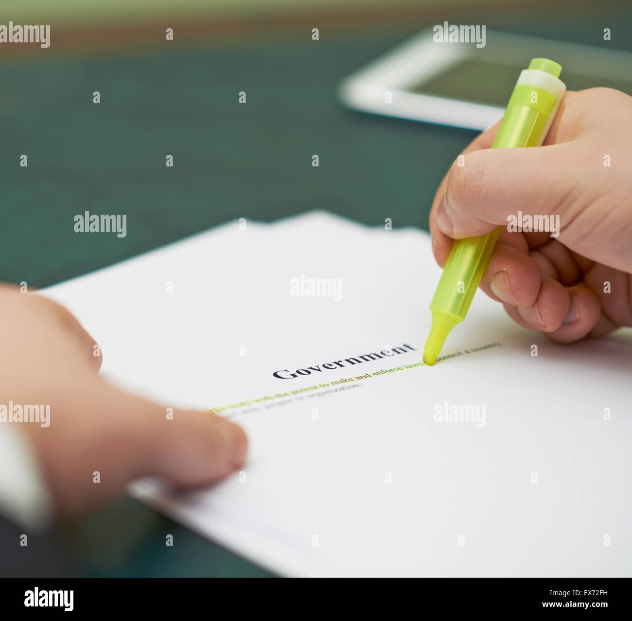 Marking words in a government definition Stock Photo - Alamy