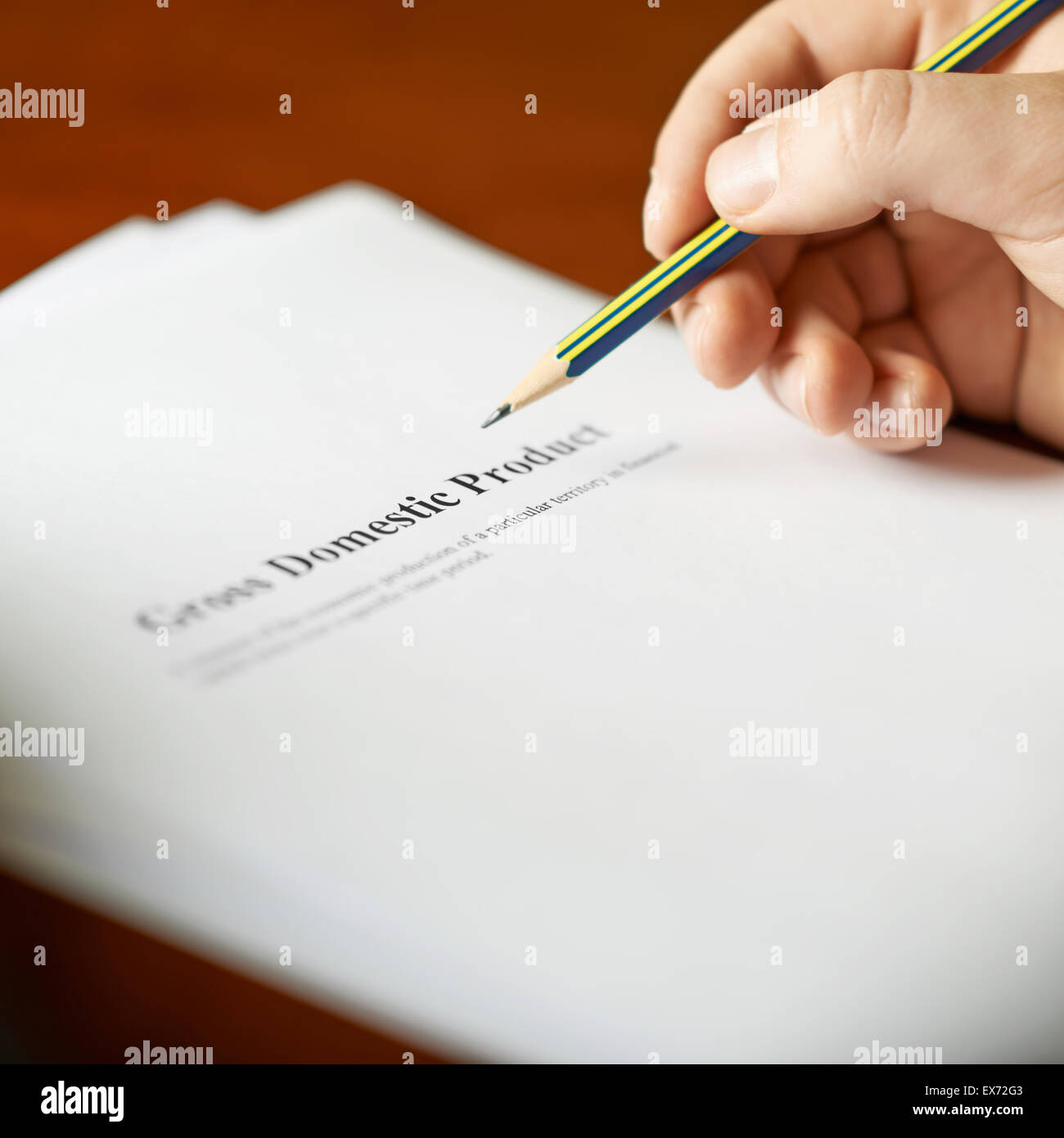 Gross domestic product definition composition Stock Photo - Alamy