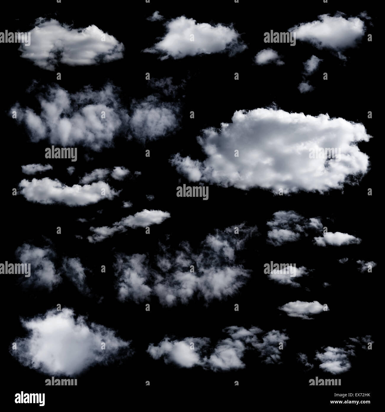 Set of multiple clouds isolated Stock Photo - Alamy
