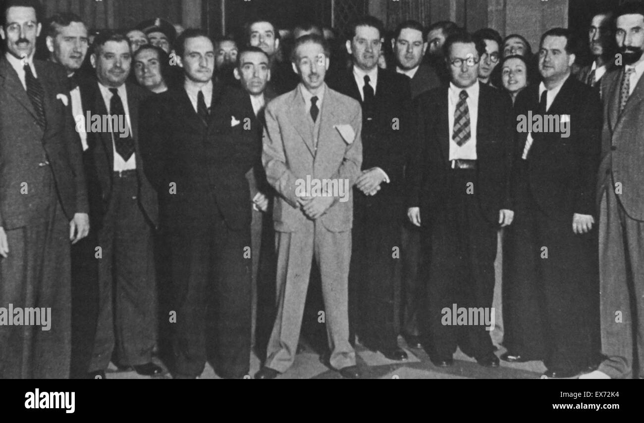 Meeting of Basque leaders during the Spanish Civil War . Euzkadi is the ...