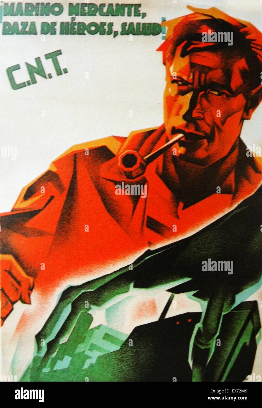 CNT (Anarchist republican) propaganda poster supporting the heroic ...